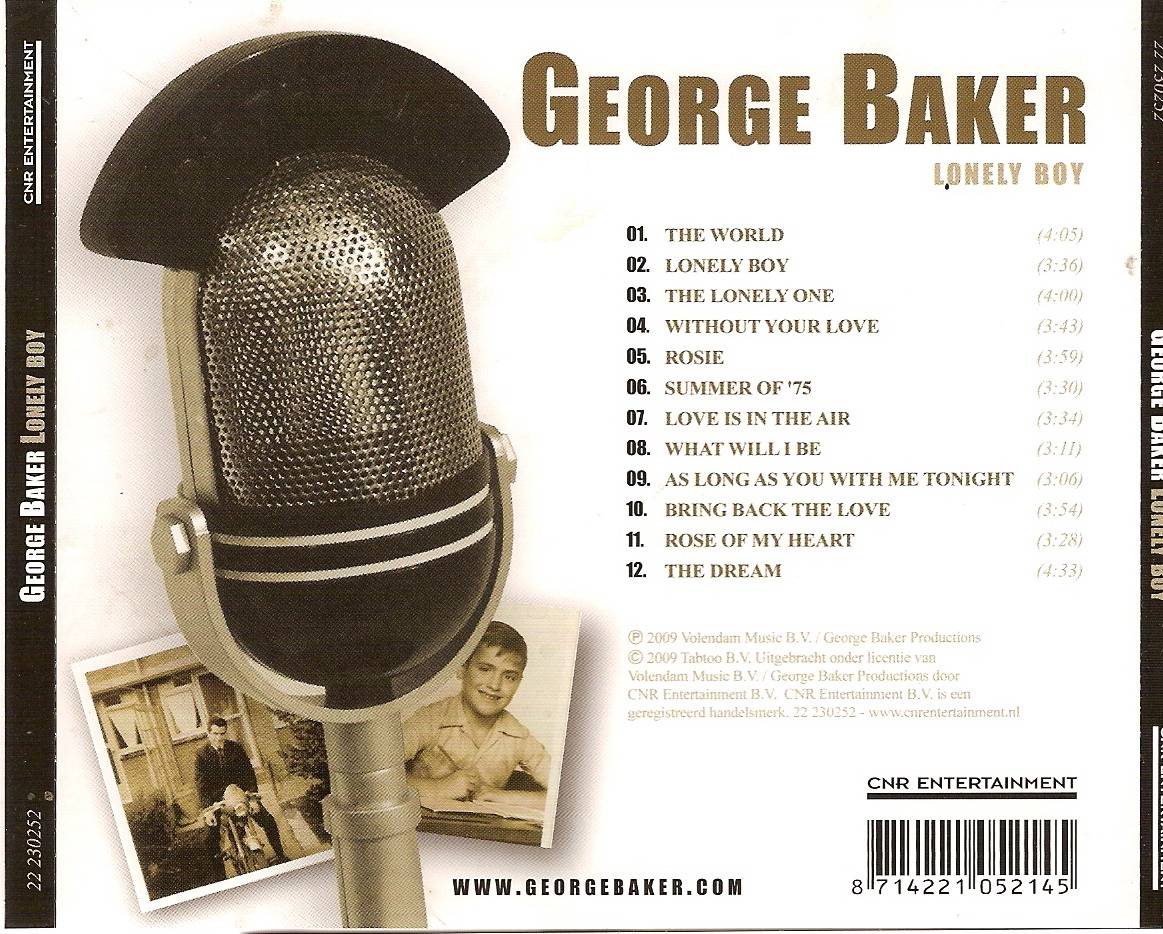 George Baker Lonely Boy : Back | CD Covers | Cover Century | Over 1.000 ...